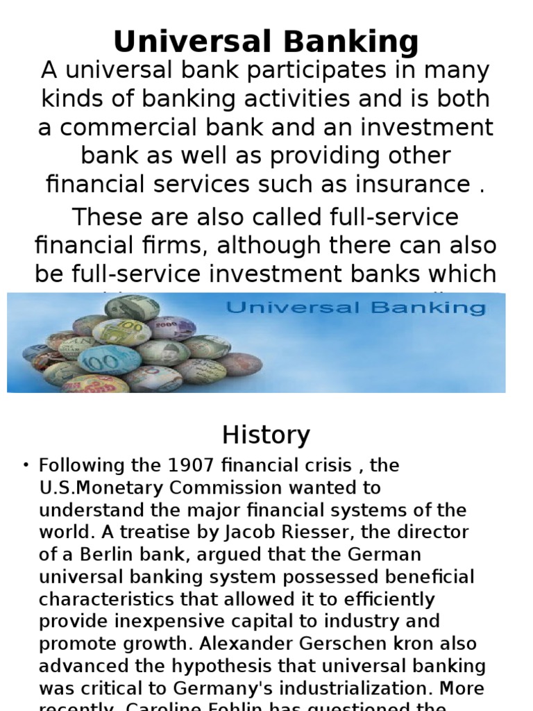 Universal Banking | PDF | Reserve Bank Of India | Investment Banking