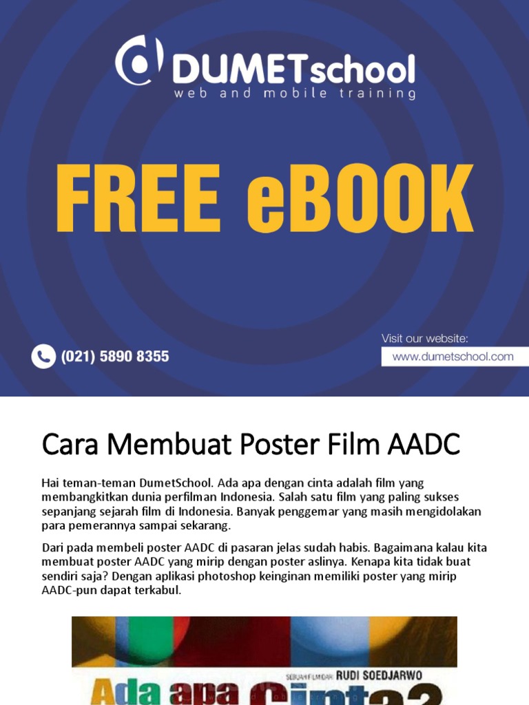 Kursus Photoshop - Cara Membuat Poster Film AADC | PDF