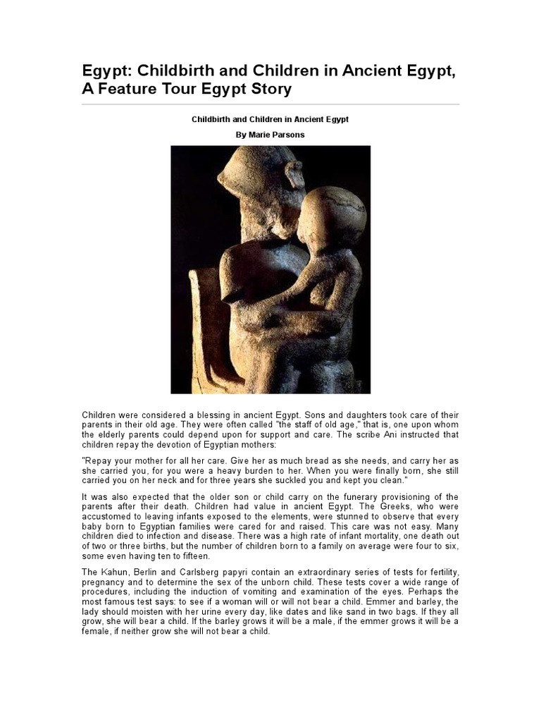 Childbirth and Children in Ancient Egypt | PDF | Childbirth | Ancient Egypt