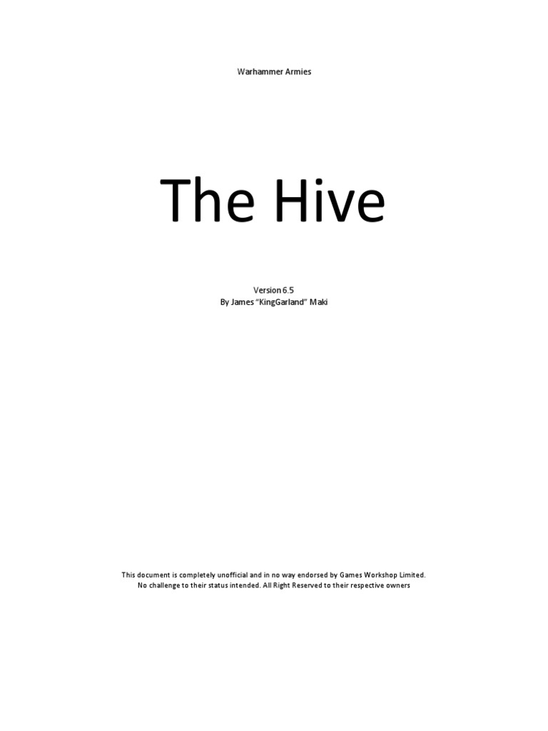 Codex - The Hive | PDF | Dwarf (Dungeons & Dragons) | Ant