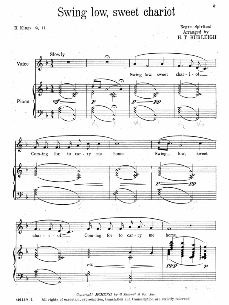 Swing Low Sweet Chariot Music