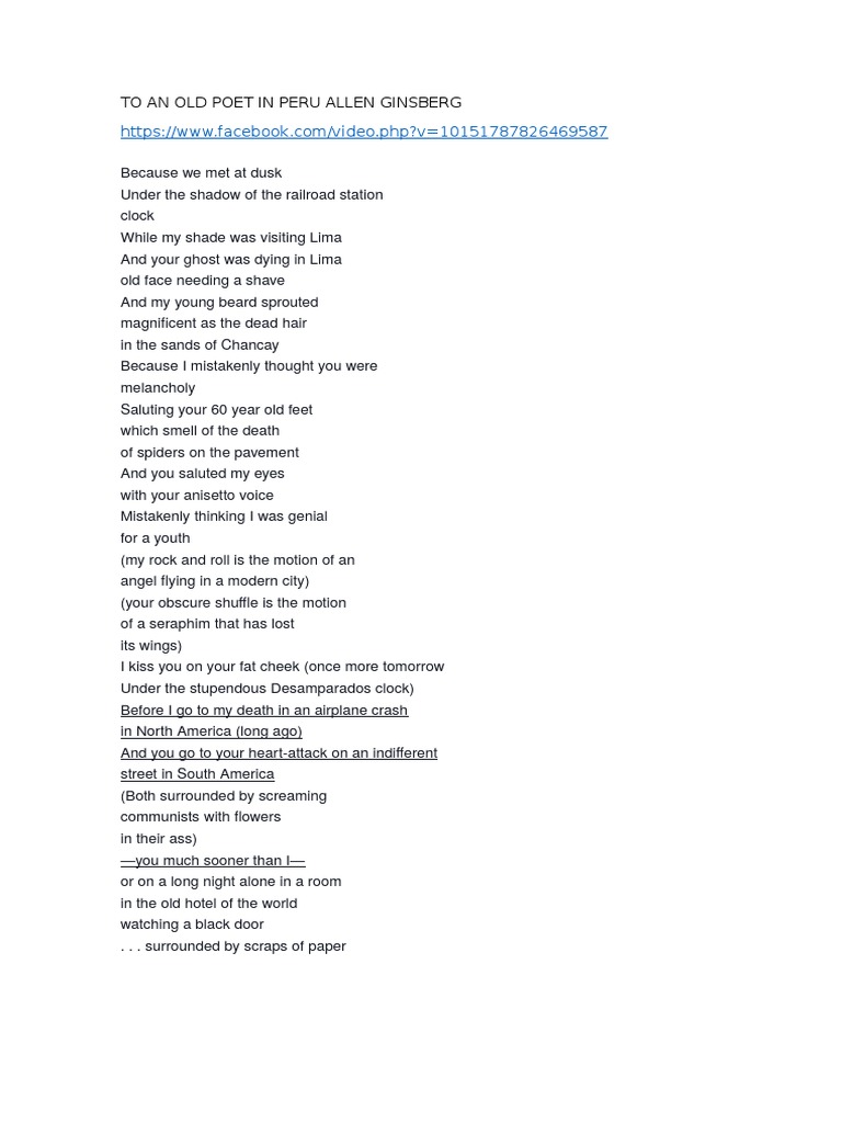 Allen Ginsberg Poems