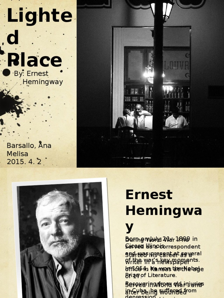 A Clean Well Lighted Place | PDF | Ernest Hemingway | Lord's Prayer