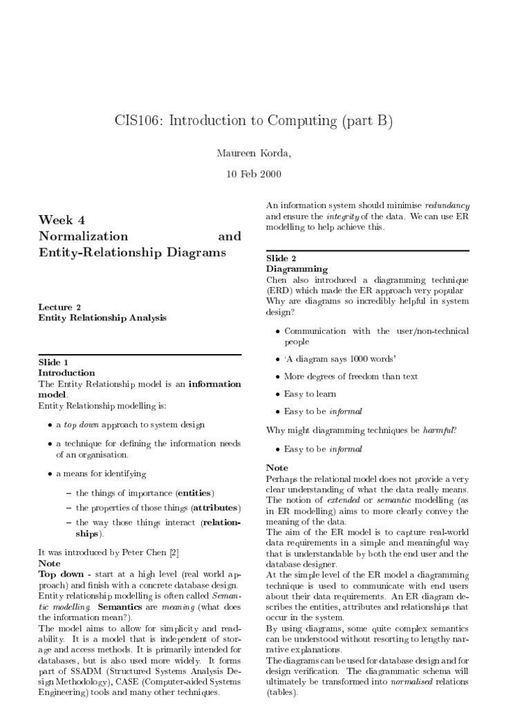 CIS106: Introduction To Computing (Part B) : Slide 2 Diagramming | PDF ...