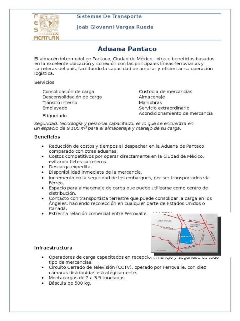 Beneficios de la Aduana Pantaco | PDF | Transporte | Logística