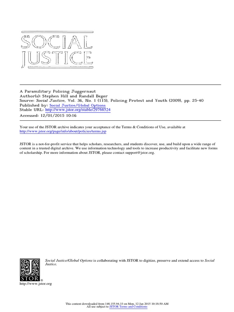 A Paramilitary Policing Juggernaut | PDF | Swat | Police