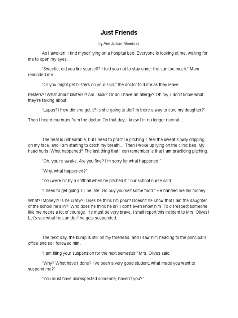 Eng - Narrative.just Friends | PDF | Leisure