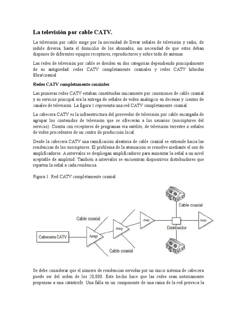 Introducción a la Televisión por Cable CATV | PDF | Televisión por ...