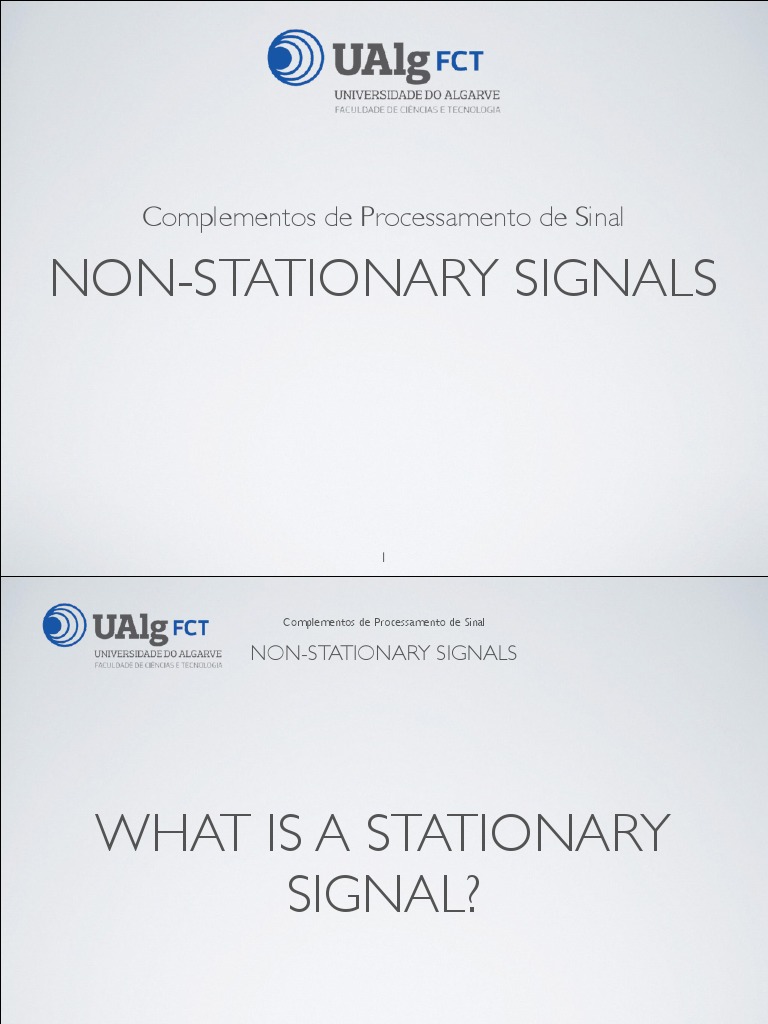 Non Stationary Signals Stationary Process Autocorrelation