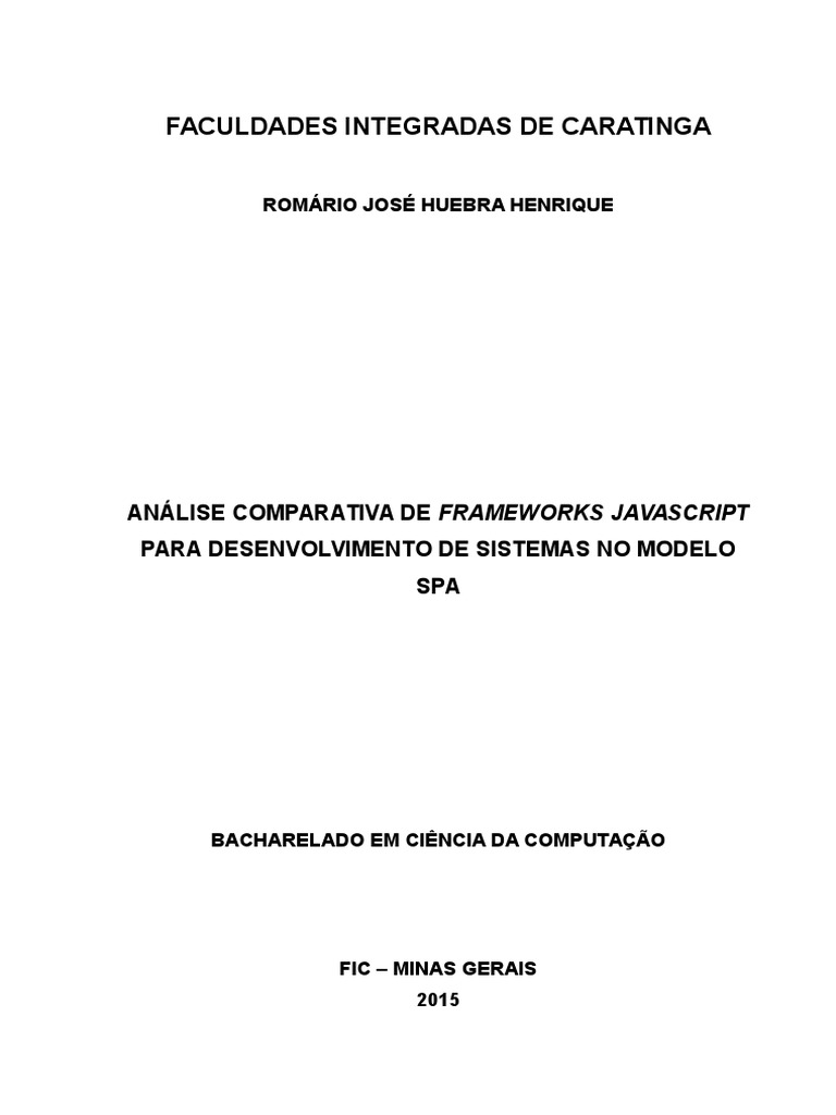 TCC Spa | PDF | Script Java | Navegador da Web