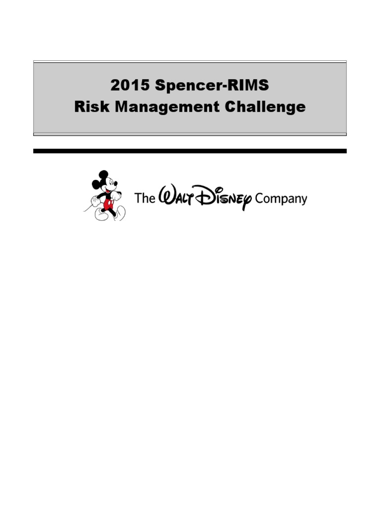 Risk Management Case Study | PDF | The Walt Disney Company | Walt ...