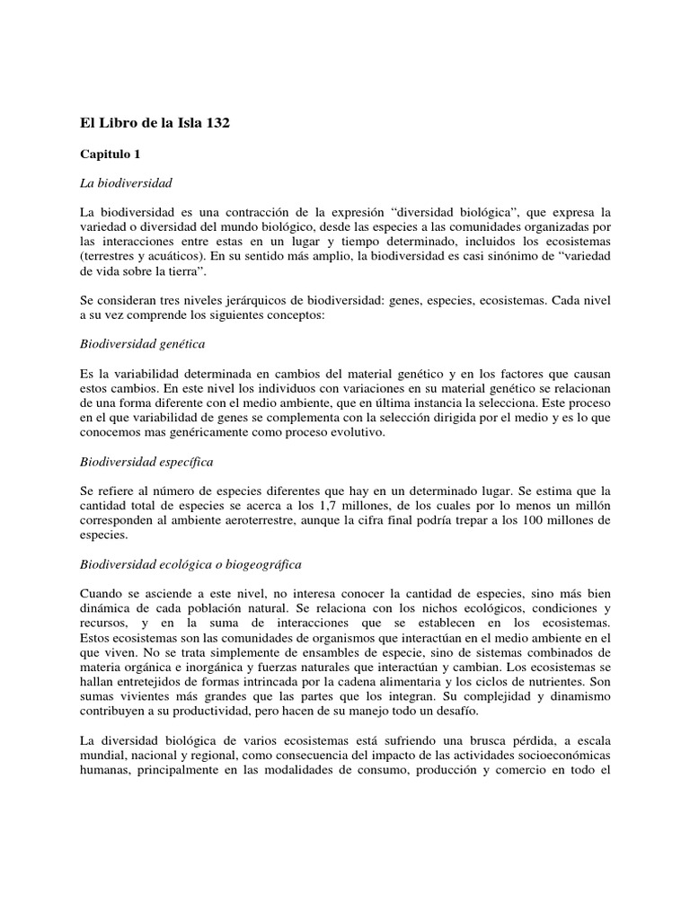 Libro de La Isla | PDF | Biodiversidad | Ecosistema