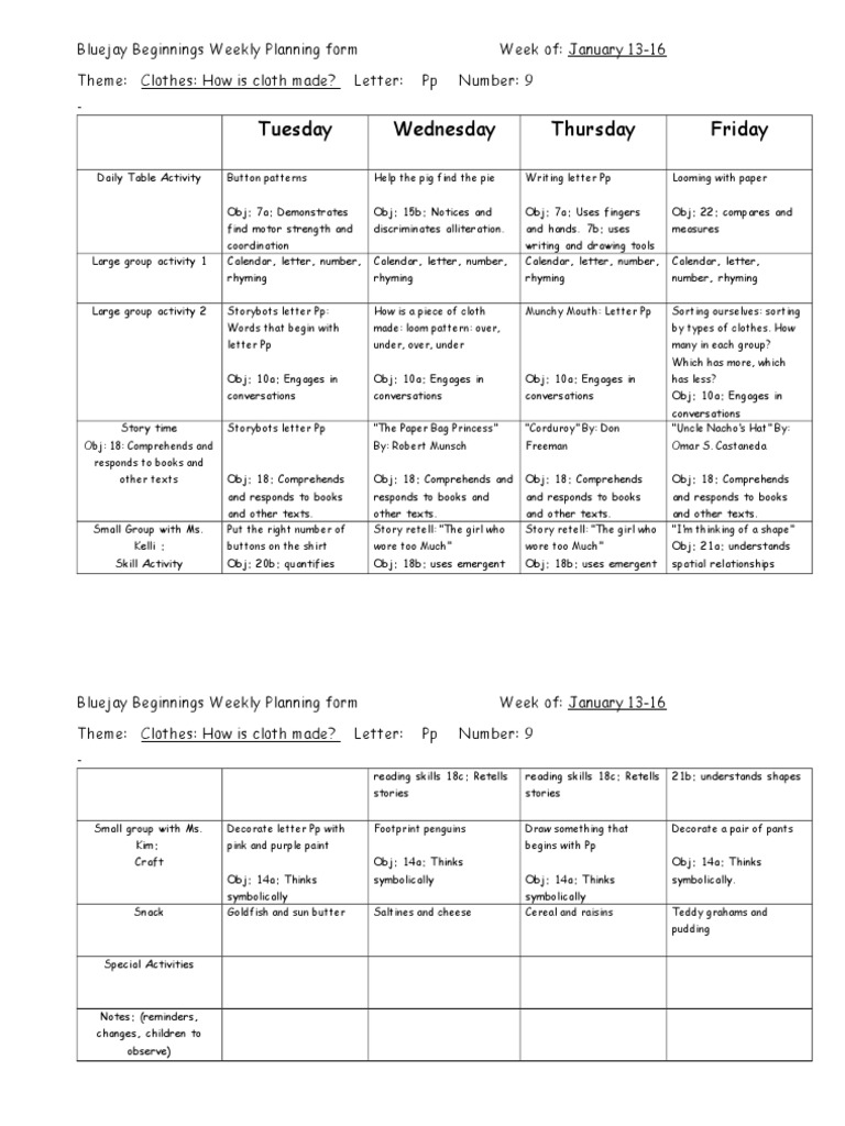 Jany 13-16 How Is Cloth Made Lesson Plan For Portfolio | PDF | Clothing ...