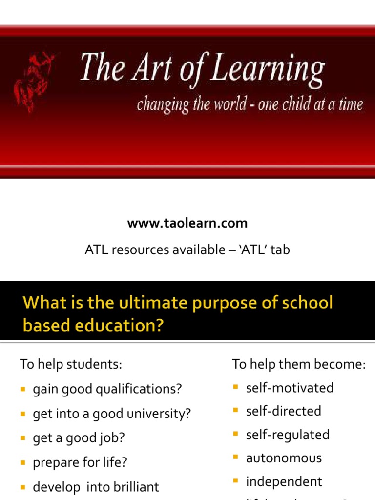 ATL Resources Available - ATL' Tab | PDF | Metacognition | Critical ...