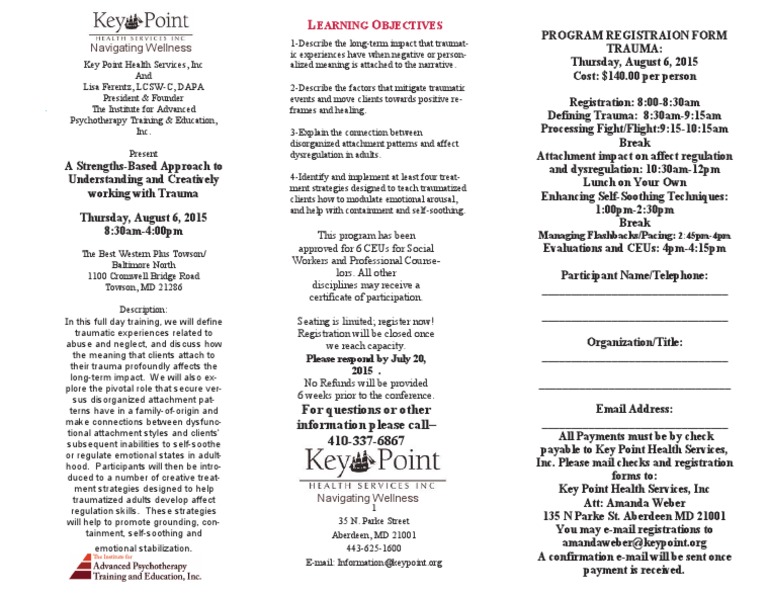 Trauma Training Brochure - Lisa Ferentz - Aug. 6, 2015 | PDF ...