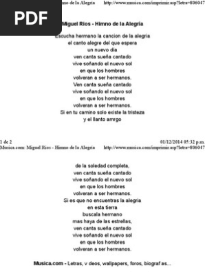 Miguel Rios Himno A La Alegria Lyrics Flash Sales | www.opci.com