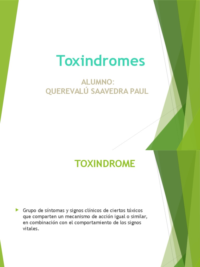 Principales Toxindromes y sus Características Clínicas | PDF | Drogas ...