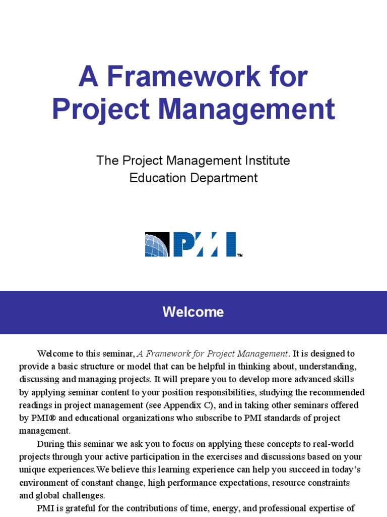 Pmbok FRAMEWORK | PDF | Project Management | Product Development