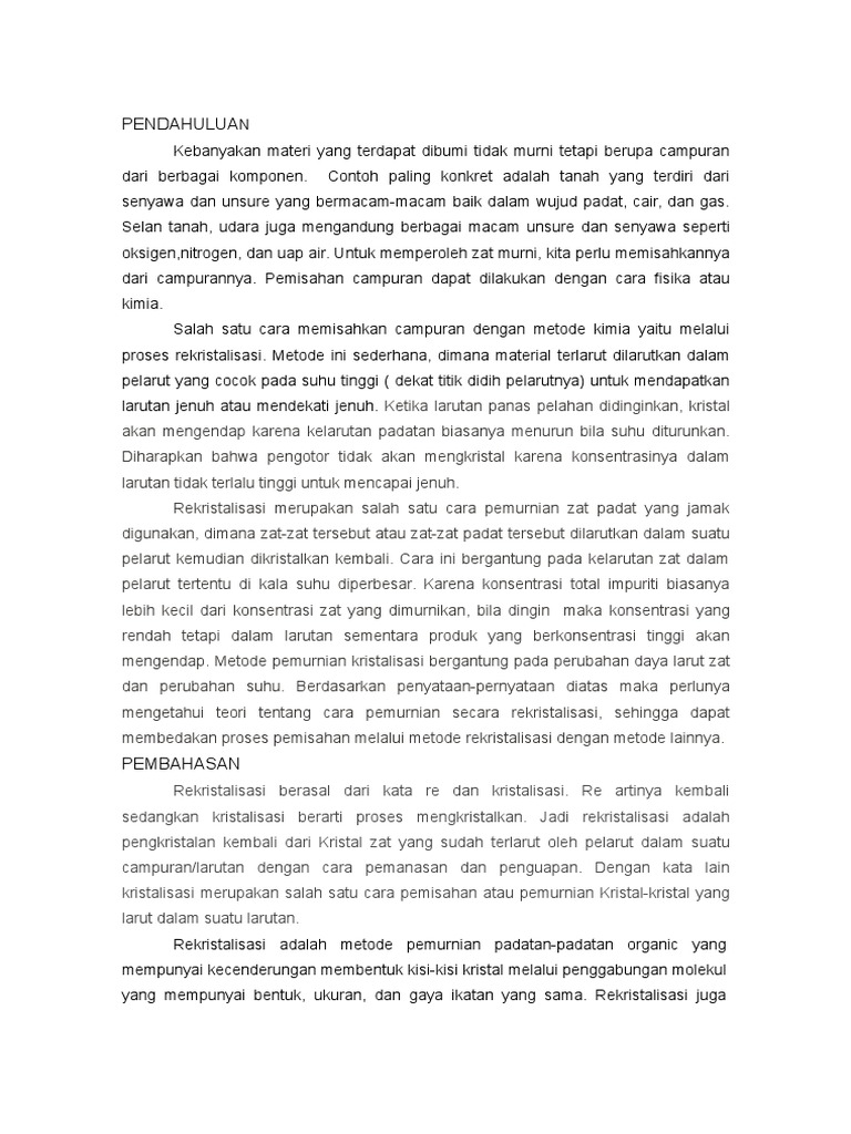 Rekristalisasi | PDF