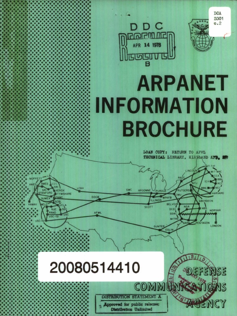 Arpanet Information Brochure | PDF | Packet Switching | Computer Network