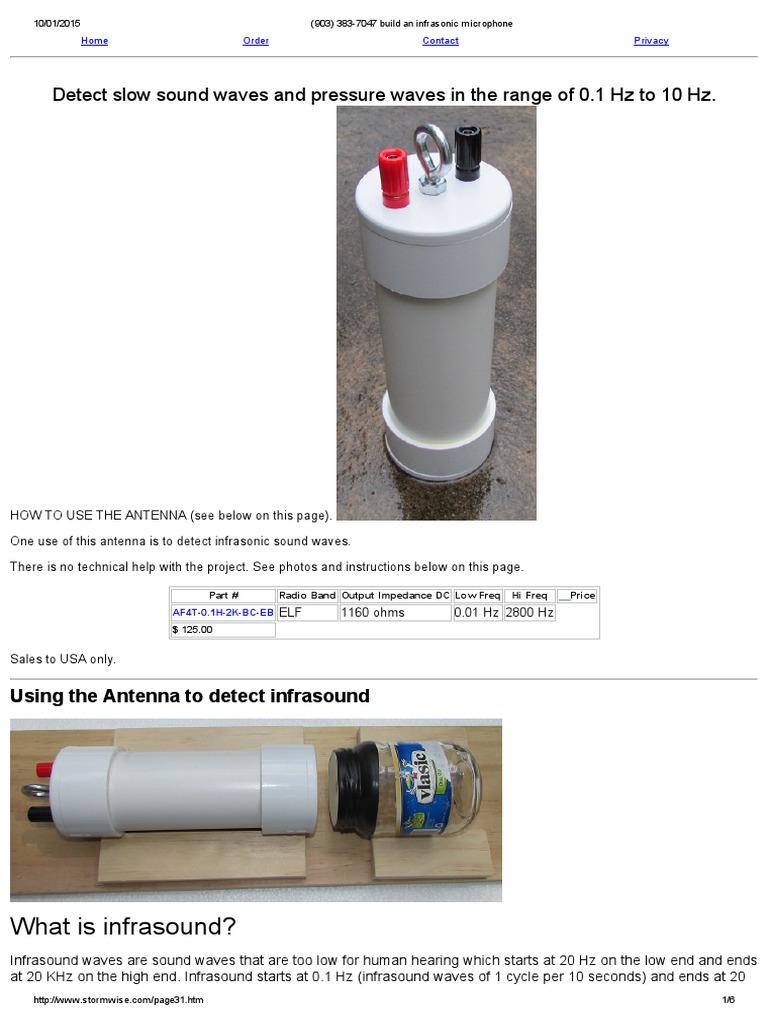 Detect Slow Sound Waves with DIY Infrasonic Microphone | PDF ...