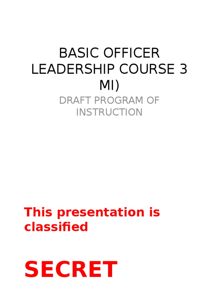 BOLC 3 For MI | PDF | Career & Growth