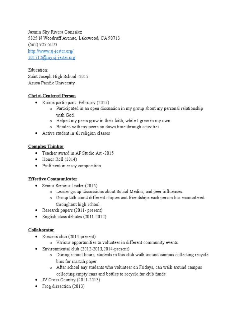 Sci Resume | PDF
