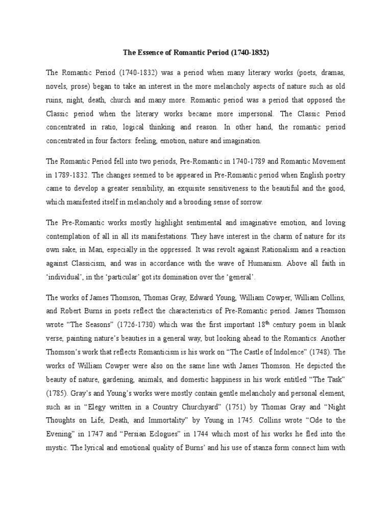 Pre-Romantic Poetry and Its Influence | PDF | John Keats | Romanticism
