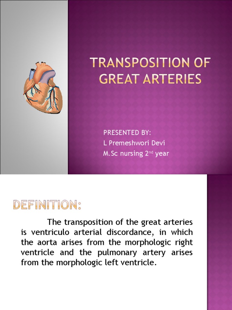 transposition of great arteries.ppt | Congenital Heart Defect | Heart