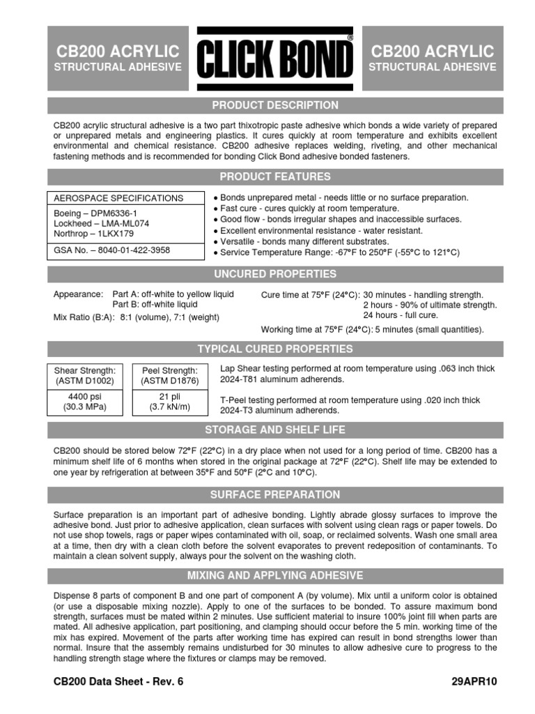 Click Bond CB200 | Adhesive | Building Engineering