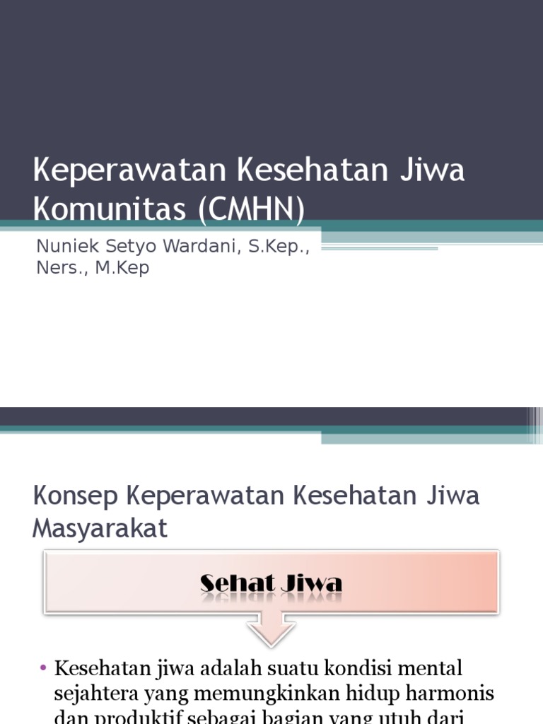 Keperawatan Kesehatan Jiwa Komunitas (CMHN) | PDF