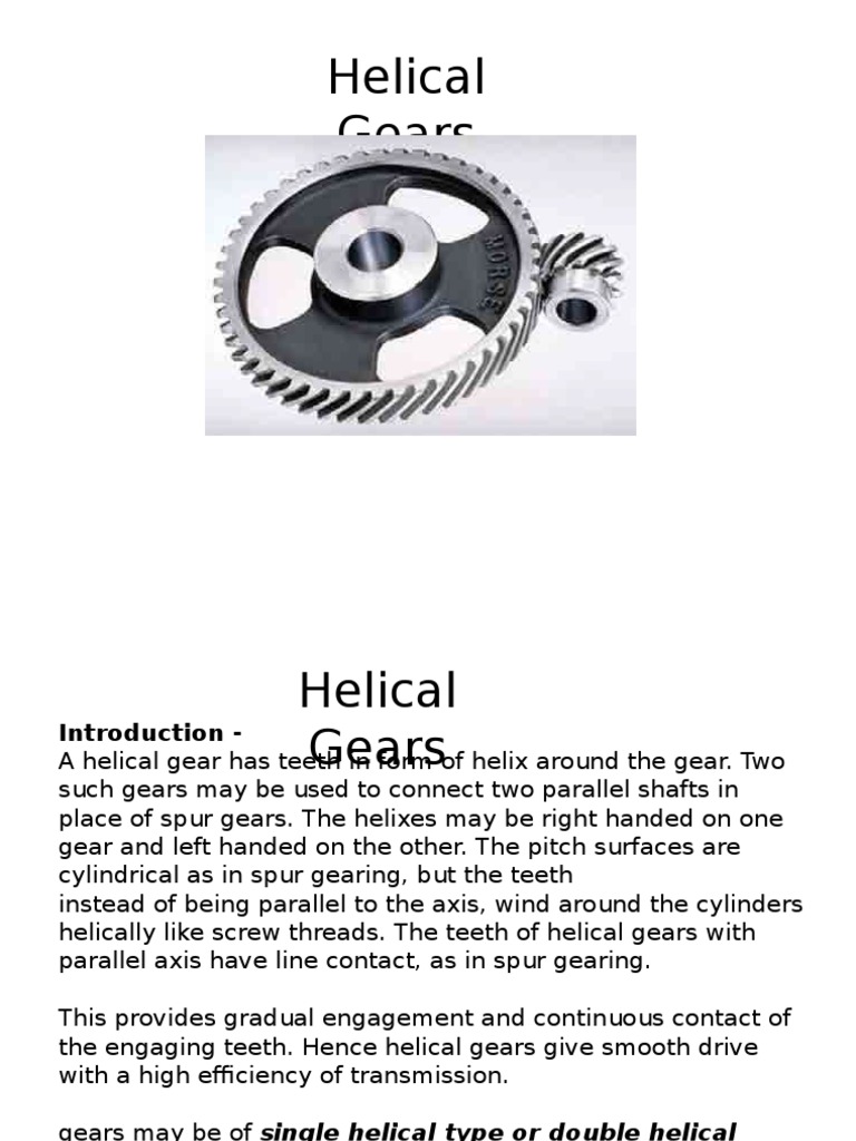 Helical Gear | PDF | Helix | Gear