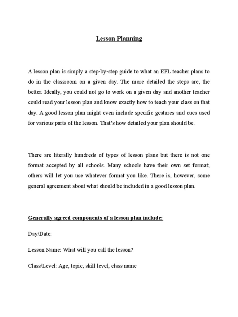 Lesson Planning | PDF | Lesson Plan | Question