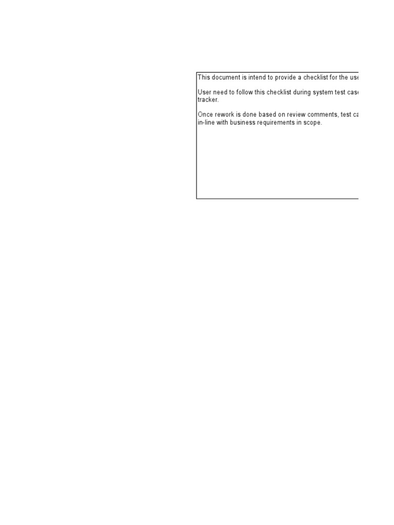 Test Case Review Checklist-Project - Version | PDF | Information ...