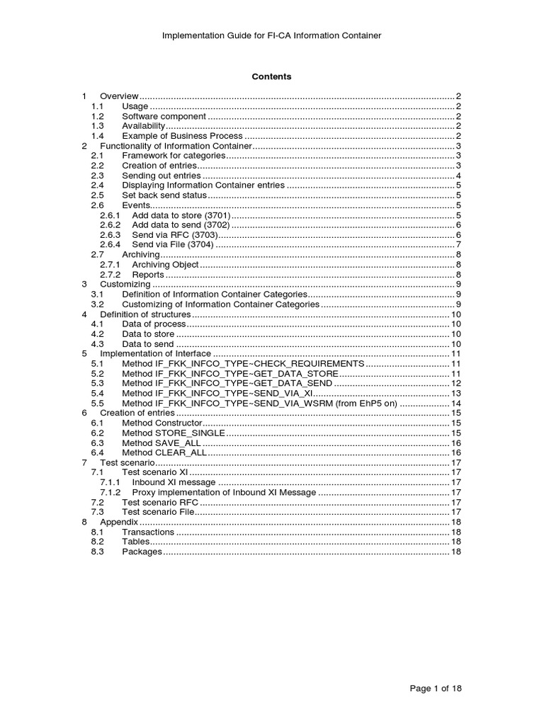 Sap Information Container 2 | PDF | Method (Computer Programming ...