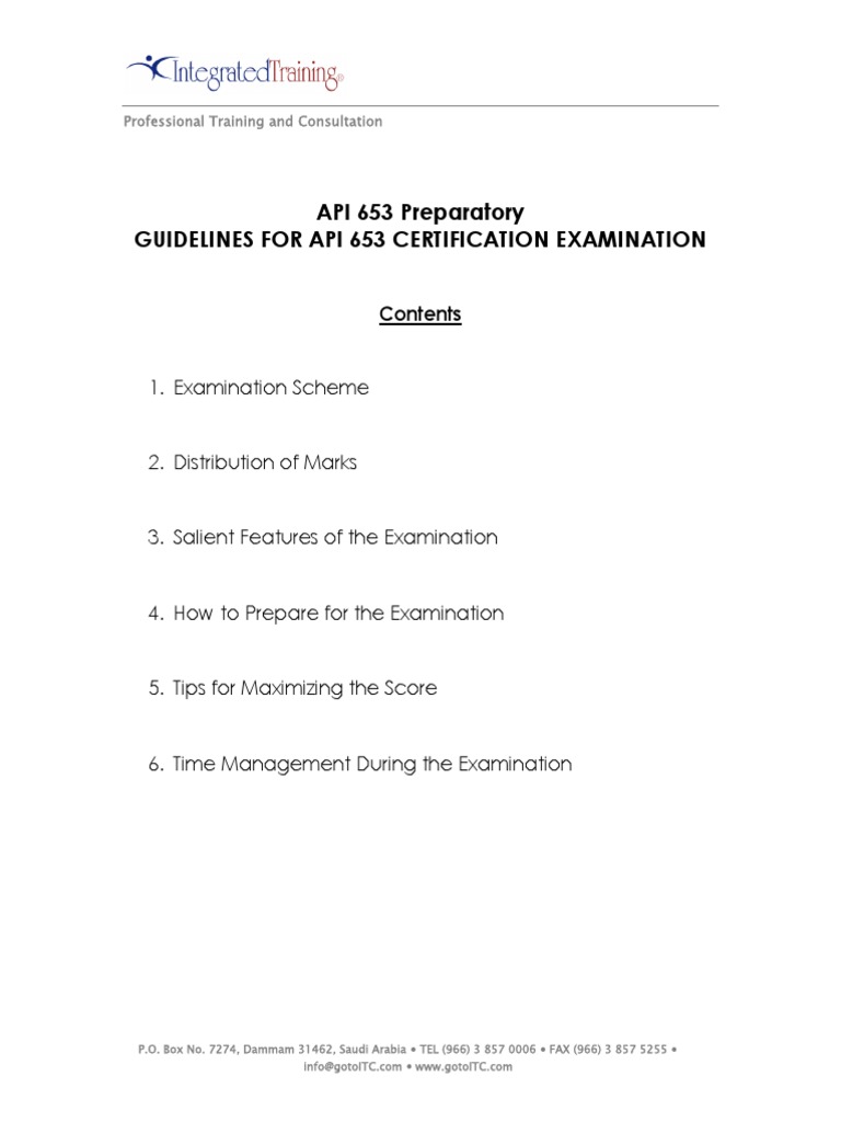 API 653 Certification Exam Guidelines | PDF | Test (Assessment)