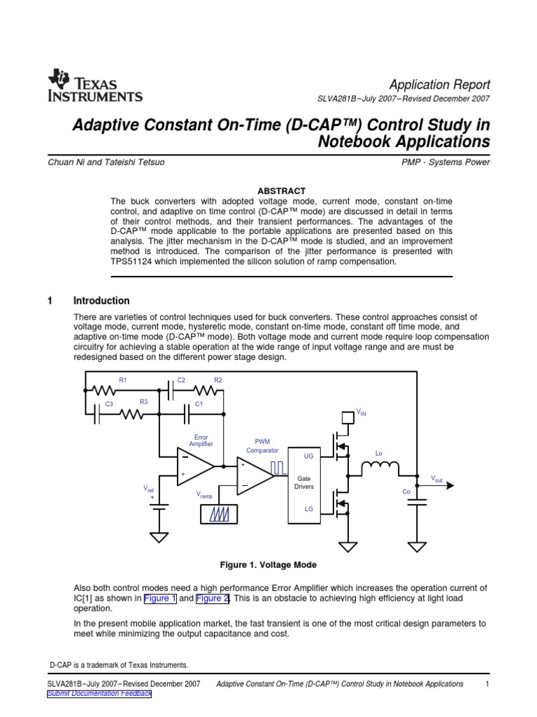 Adaptive Constant On-Time (D-CAP™) Control Study inNotebookApps ...