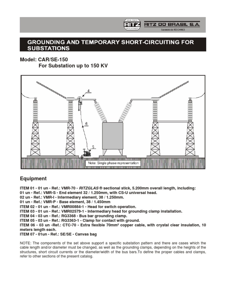 150KV Grounding Brosur | PDF | Electrical Substation | Fuse (Electrical)