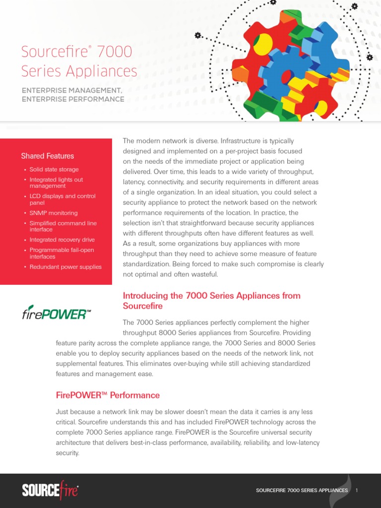 Sourcefire 7000 Series Datasheet | PDF | Computer Network | Solid State ...