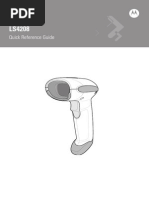 LS4278 Scanner Quick Reference Guide | PDF | Barcode | Image Scanner