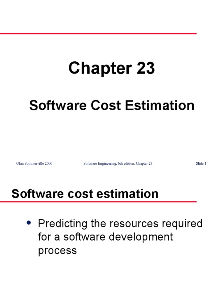 Software Cost Estimation | PDF | Top Down And Bottom Up Design | Programmer