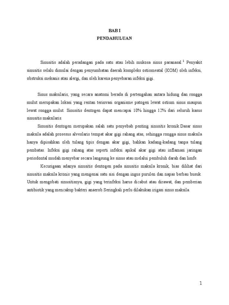 Referat Sinusitis Dentogen | PDF