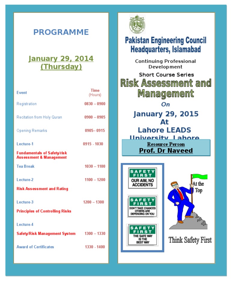 Brochure-Risk Assessment and Management | PDF | Risk Management | Business