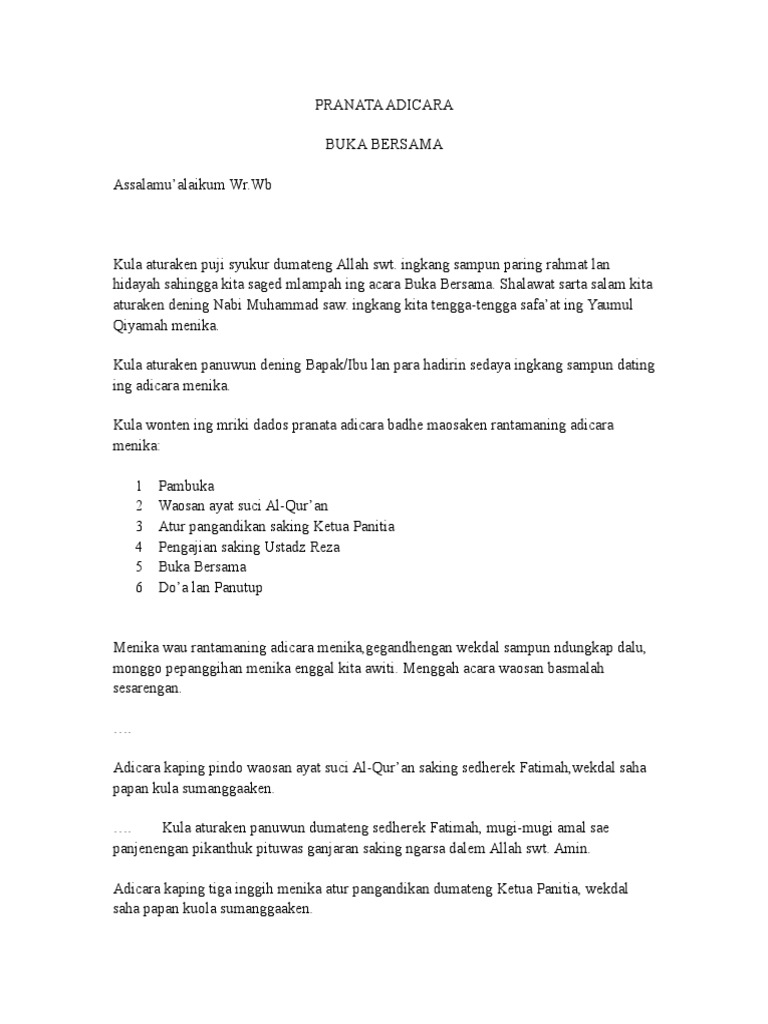 Pranata Adicara | PDF