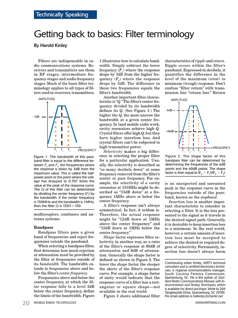 Getting Back To Basics: Filter Terminology: Technically Speaking | PDF ...