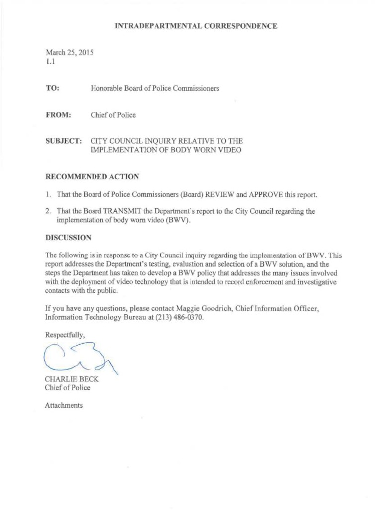 Los Angeles Police Body Camera Report | Body Worn Video | Los Angeles ...