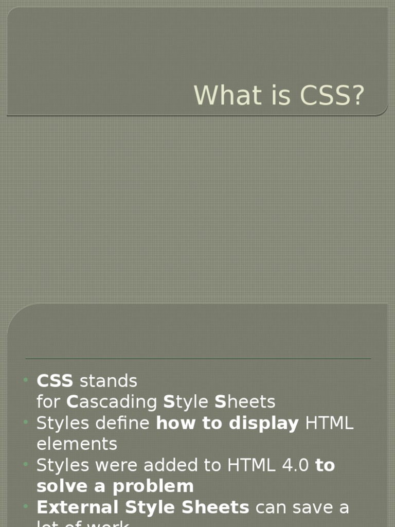 What Is CSS | PDF | Cascading Style Sheets | World Wide Web Consortium ...