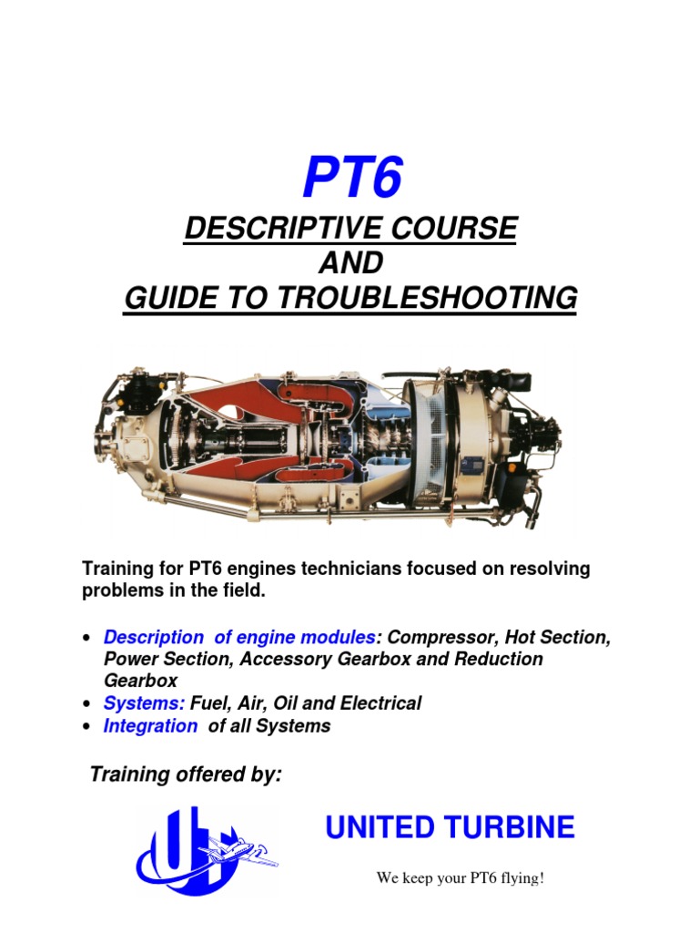 PT6 Training Manual | PDF | Gas Compressor | Transmission (Mechanics)