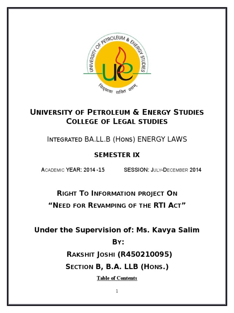 RTI Project | Download Free PDF | Freedom Of Information Laws By Country | Freedom Of ...