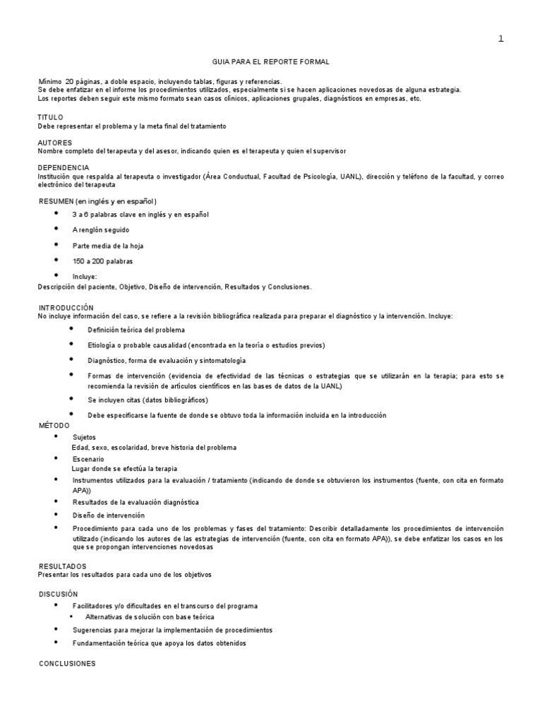 Guia Reporte Formal Propedeutica | PDF | Teoría | Cognición